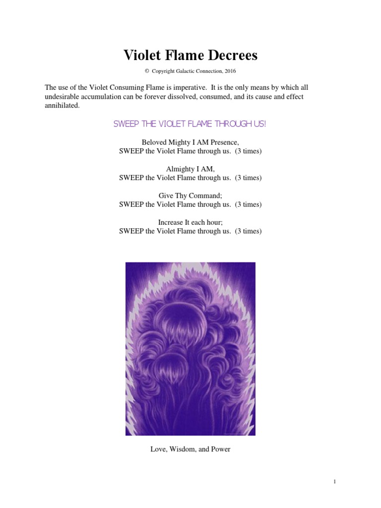 Violet Flame Decrees | PDF | Ascended Master | Religious Belief And ...