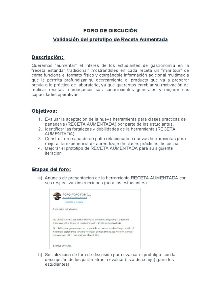 Prototipo Receta Aumentada | PDF | Evaluación