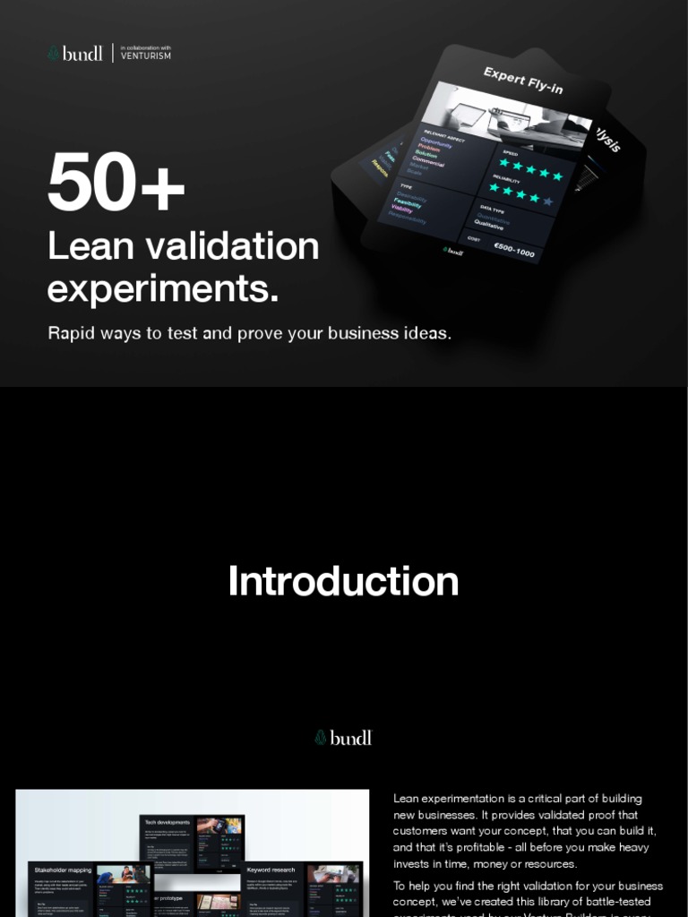 50+ Lean Validation Experiments | Download Free PDF | Reliability Engineering | Quantitative ...