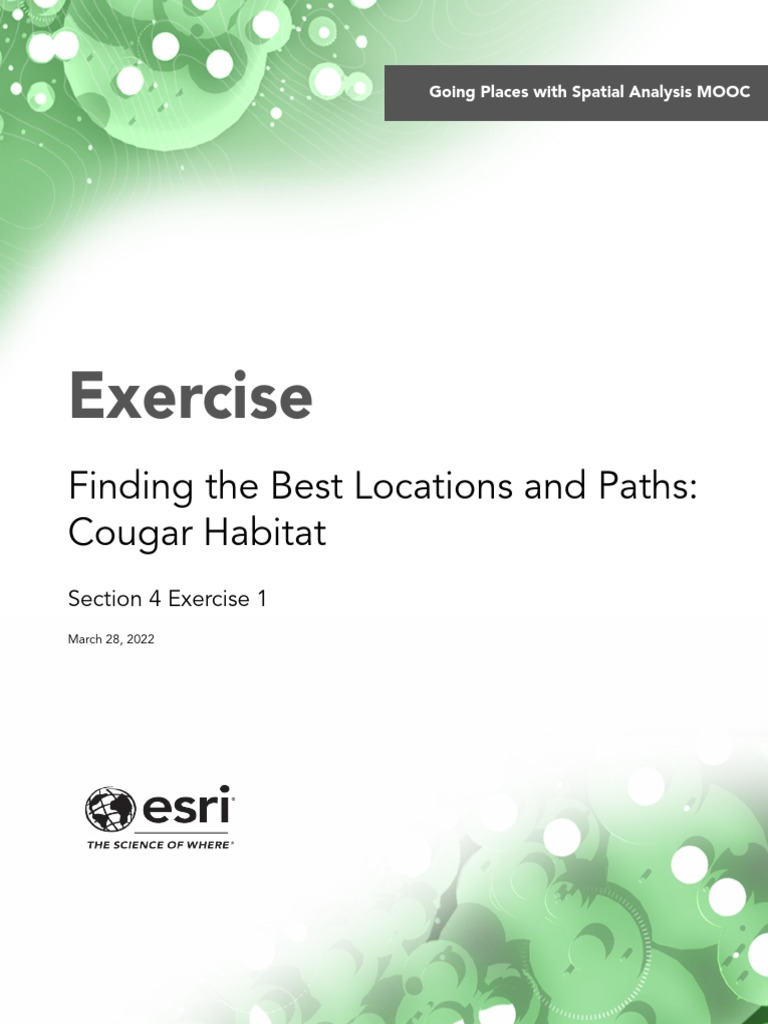 Finding The Best Locations and Paths CougarHabitat | PDF | Geographic ...