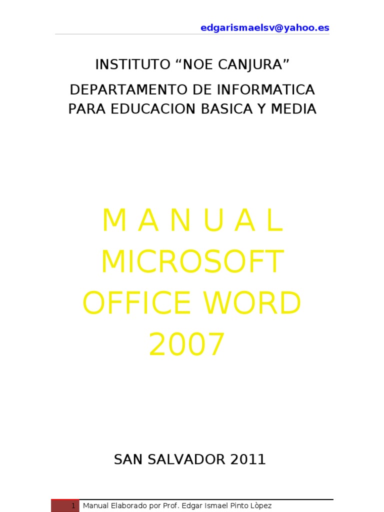 Manual M. Word | PDF | Point and Click | Ventana (informática)