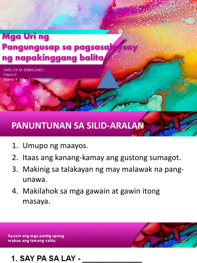 EMBALSADO, ANIE LYN M PPT | PDF