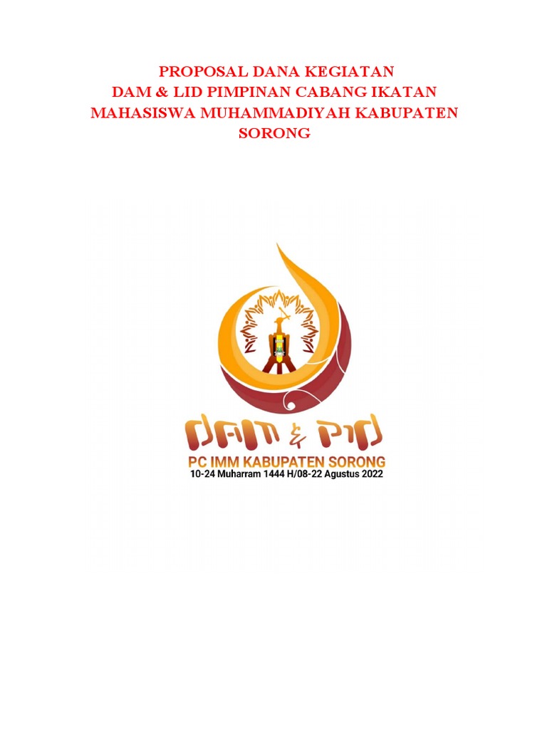 PROPOSAL Dana DAM&LID IMM | PDF | Ilmu Sosial
