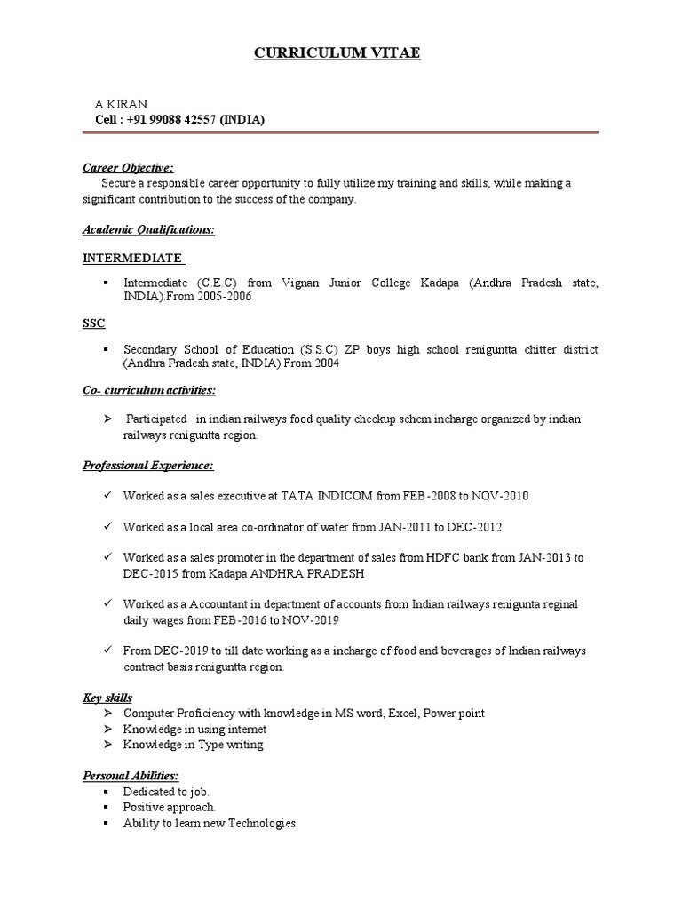 Kiran Resume | PDF