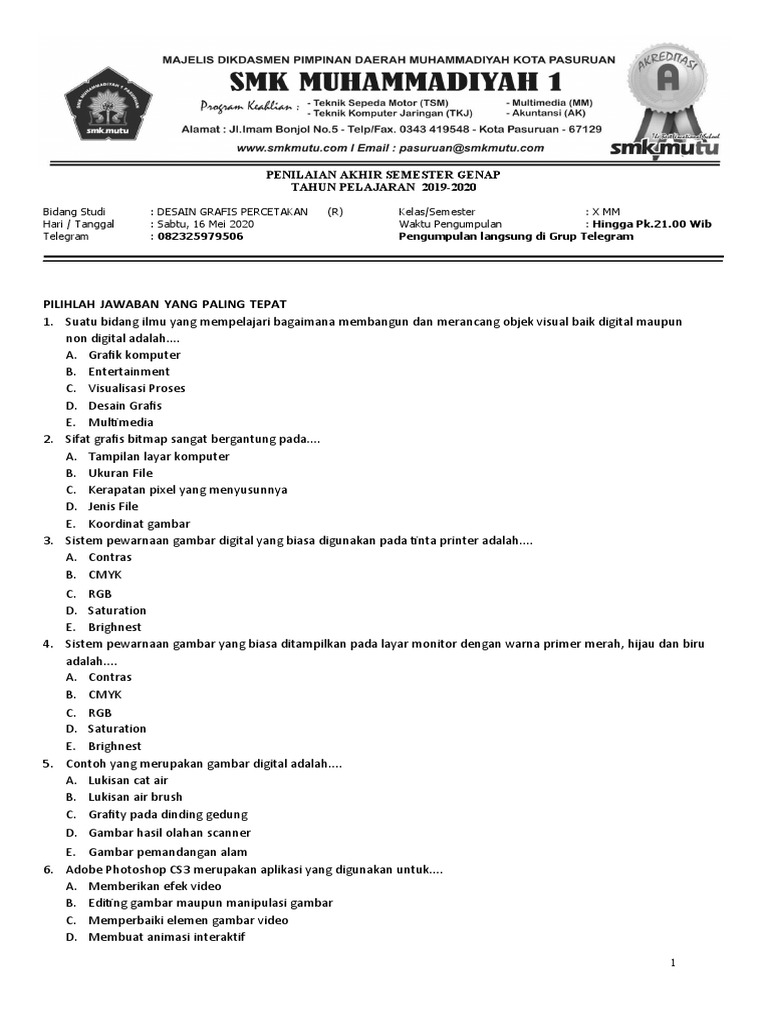 Soal DGP X MM | PDF | Seni