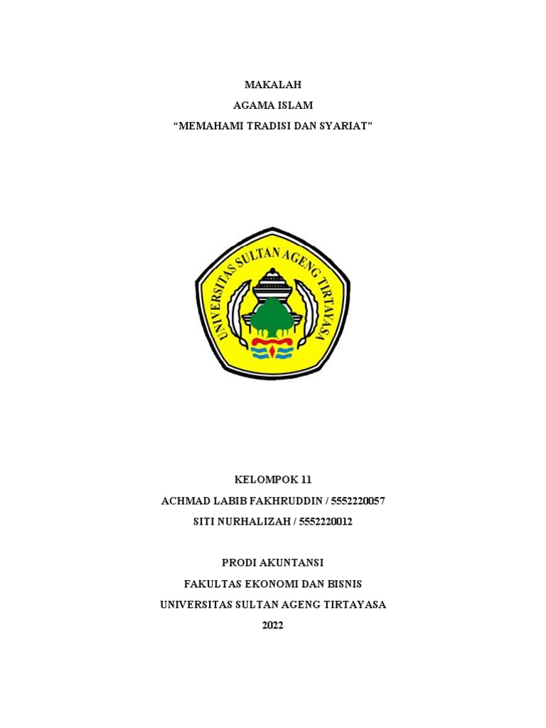 Tugas Kelompok 11 Agama Islam Memahami Tradisi Dan Syariat | PDF Tugas Kelompok 11 Agama Islam Memahami Tradisi Dan Syariat | PDF