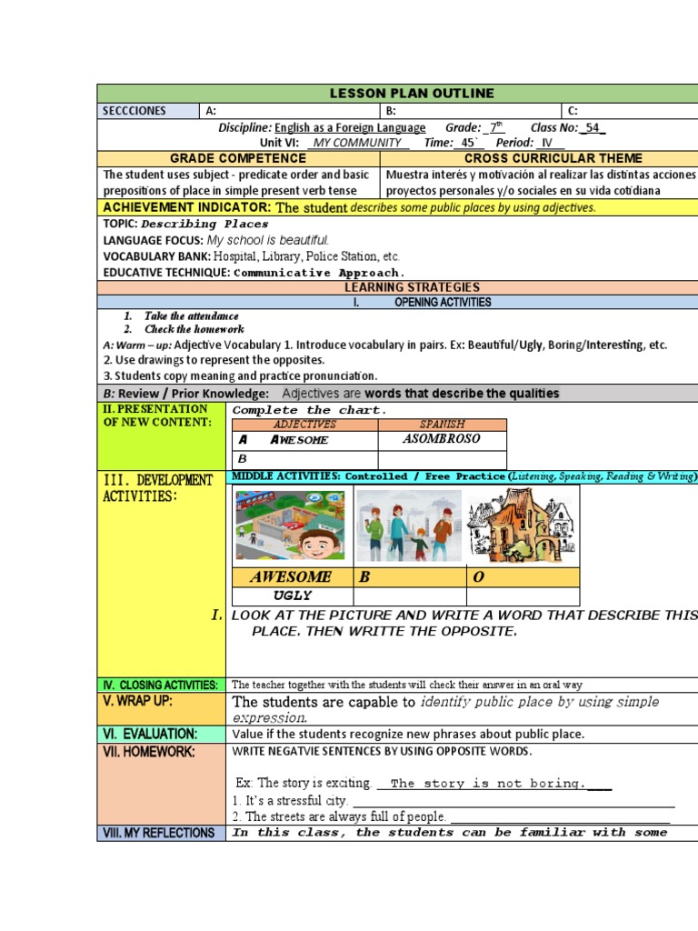 Describing Places Fun Activities Games Kinesthetics | PDF | Vocabulary ...