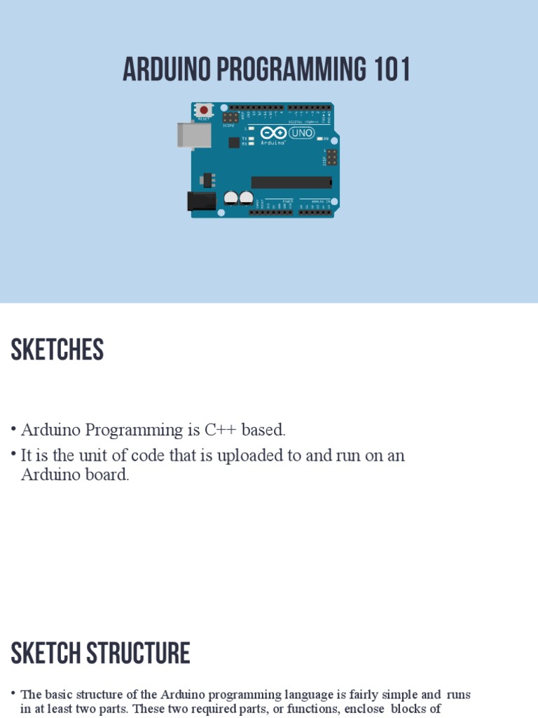 Week 3 Arduino Programming Pdf Integer Computer Science Control Flow 