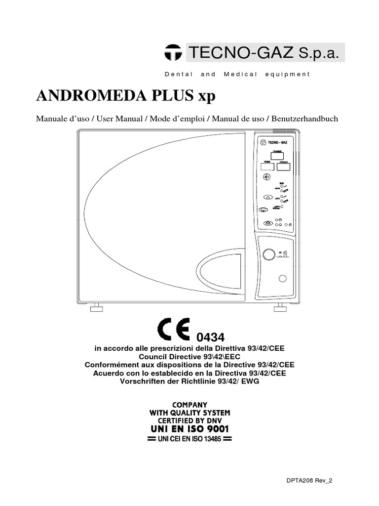 Tecno Gaz Spa Andromeda Plus XP | PDF