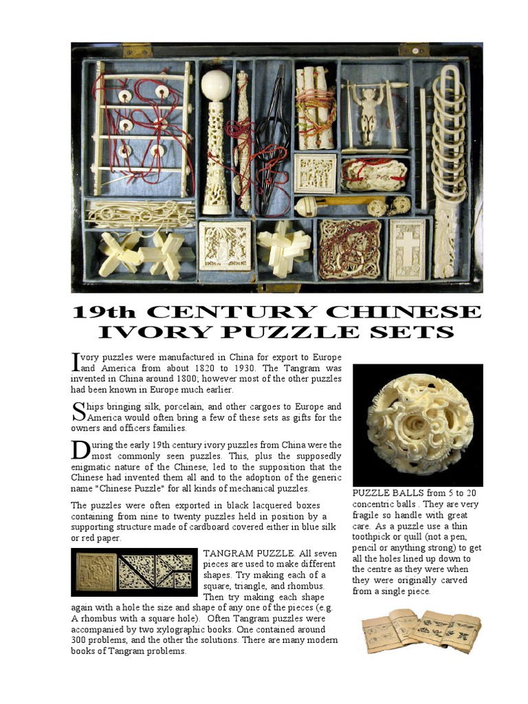 Chinese Puzzles v12 | PDF | Knot