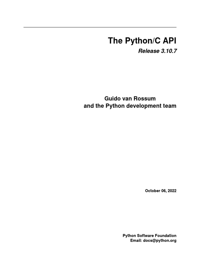C Api Pdf Python Programming Language Variable Computer Science 