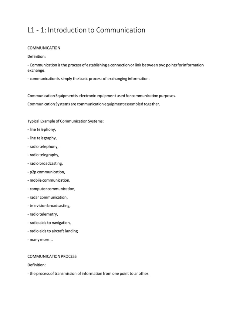 Introduction To Communication | PDF