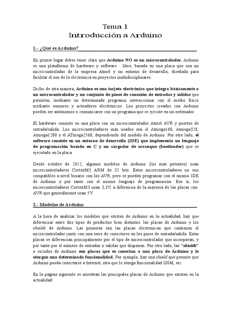 Curso Arduino Pdf Arduino Microcontrolador