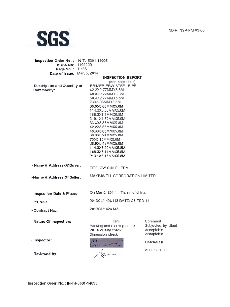 Inspection No. Issue: Inspection Report: I D F-S P 03-0 | Download Free ...