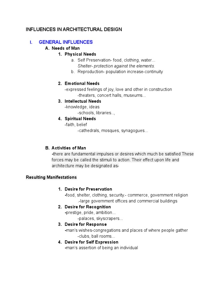 Influences in Architectural Design | PDF