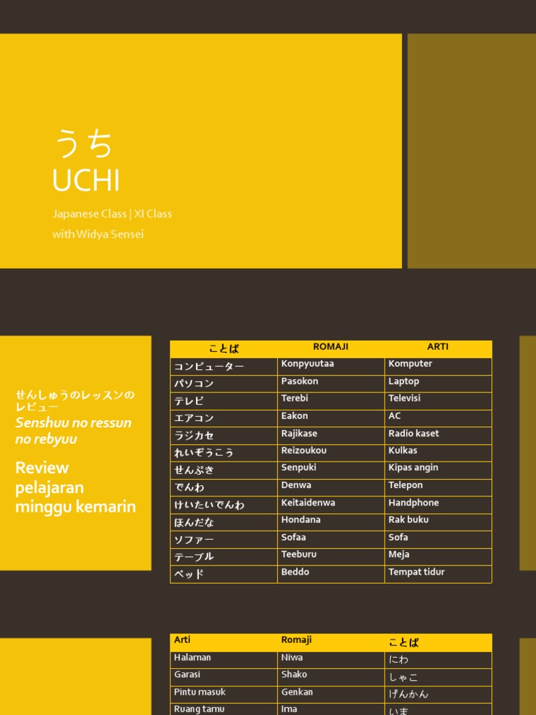 B. Jepang Kelas XI BAB UCHI | PDF | Seni & Disiplin Bahasa