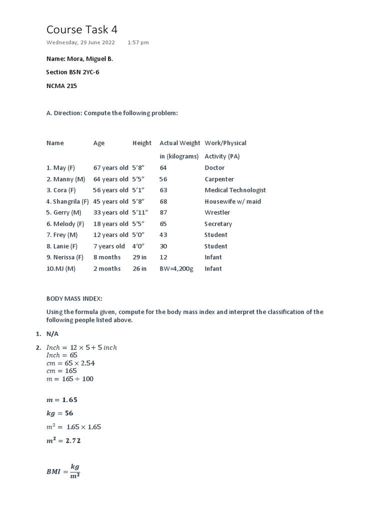 Ncma 215 CT 4 | PDF | Food And Drink | Foods
