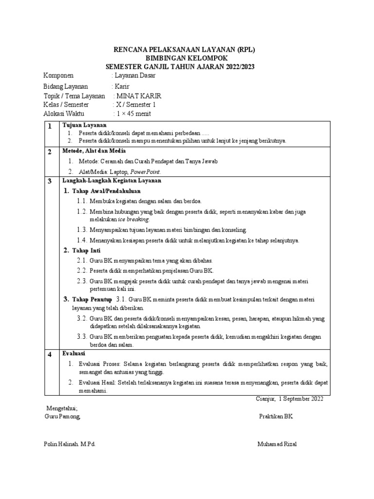 RPL BK Karir | PDF | Karier & Perkembangan | Bisnis