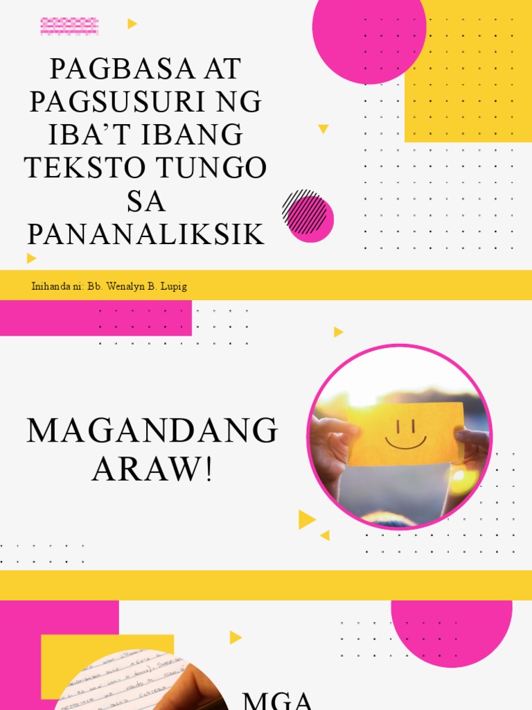 Tekstong Persuweysib - Day 2 | PDF