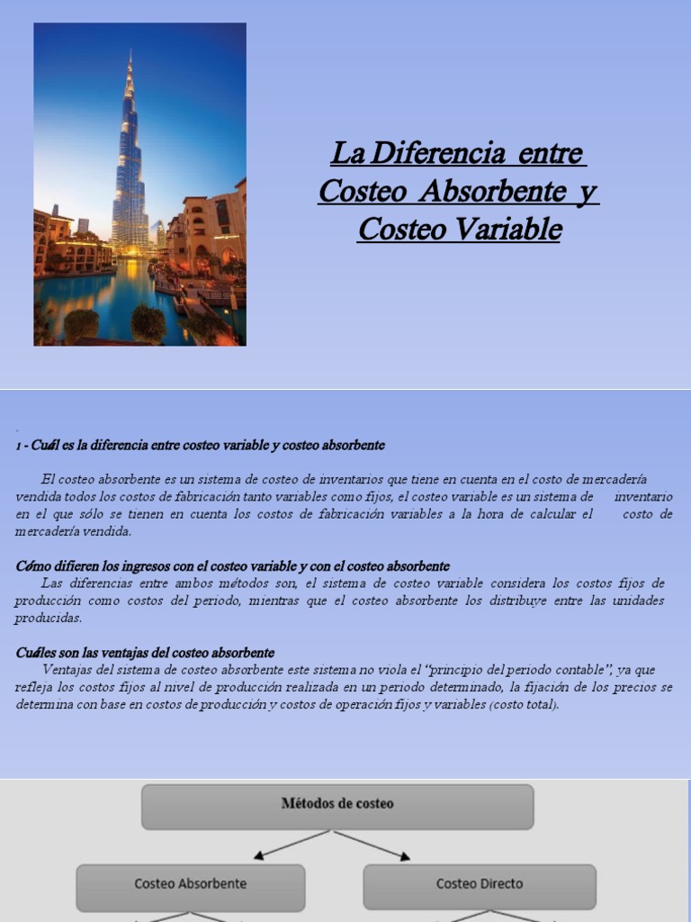 Tema Diferencia Costeo Absorbente y Costeo Variable Jesus Medina | PDF | Costo | Inventario