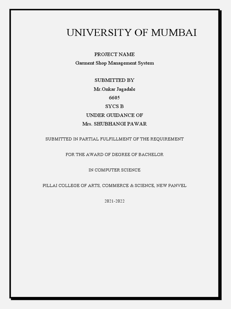 Software Engineering Project 6605 (SYCS) B | PDF | Feasibility Study ...