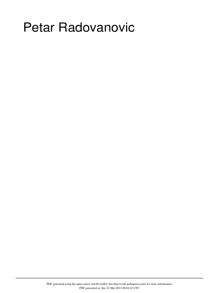 Petar Radovanovic | PDF