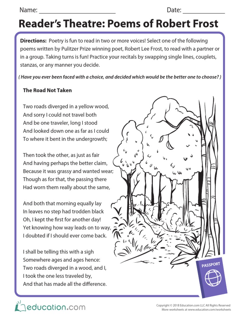 Readers Theatre Poems of Robert Frost 2018 | PDF | Poetry