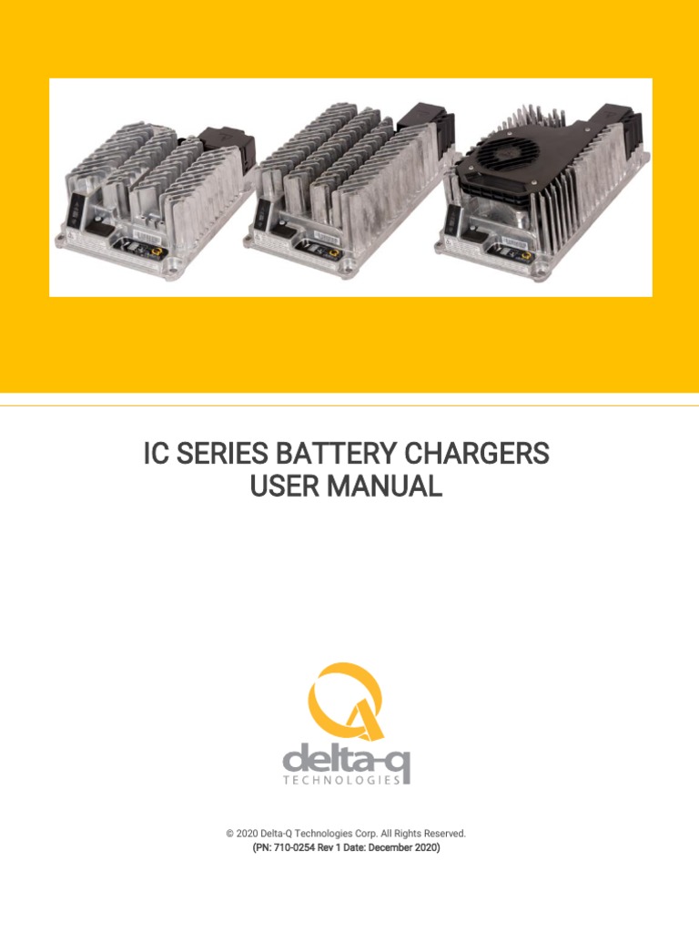 Delta-Q Technologies IC-Series Manual 710-0254rev1 | PDF | Battery ...