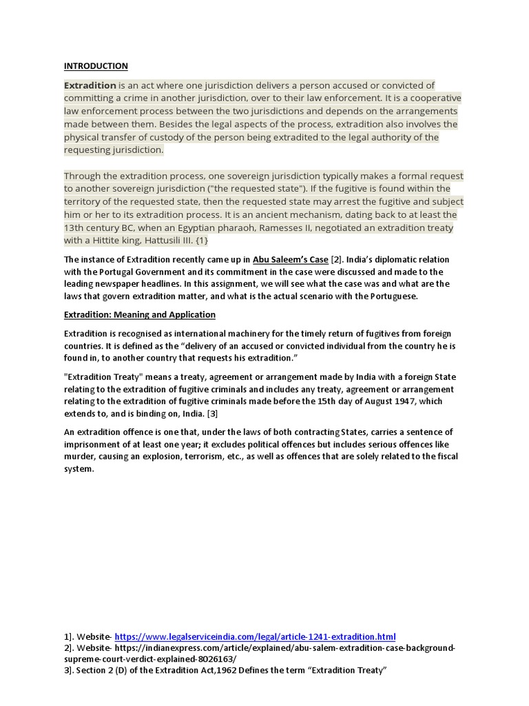 Extradition Treaty | PDF | Extradition | Treaty