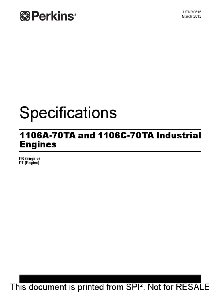 1106A-70 1106C-70TA-70 Specifications Manual | PDF | Internal ...