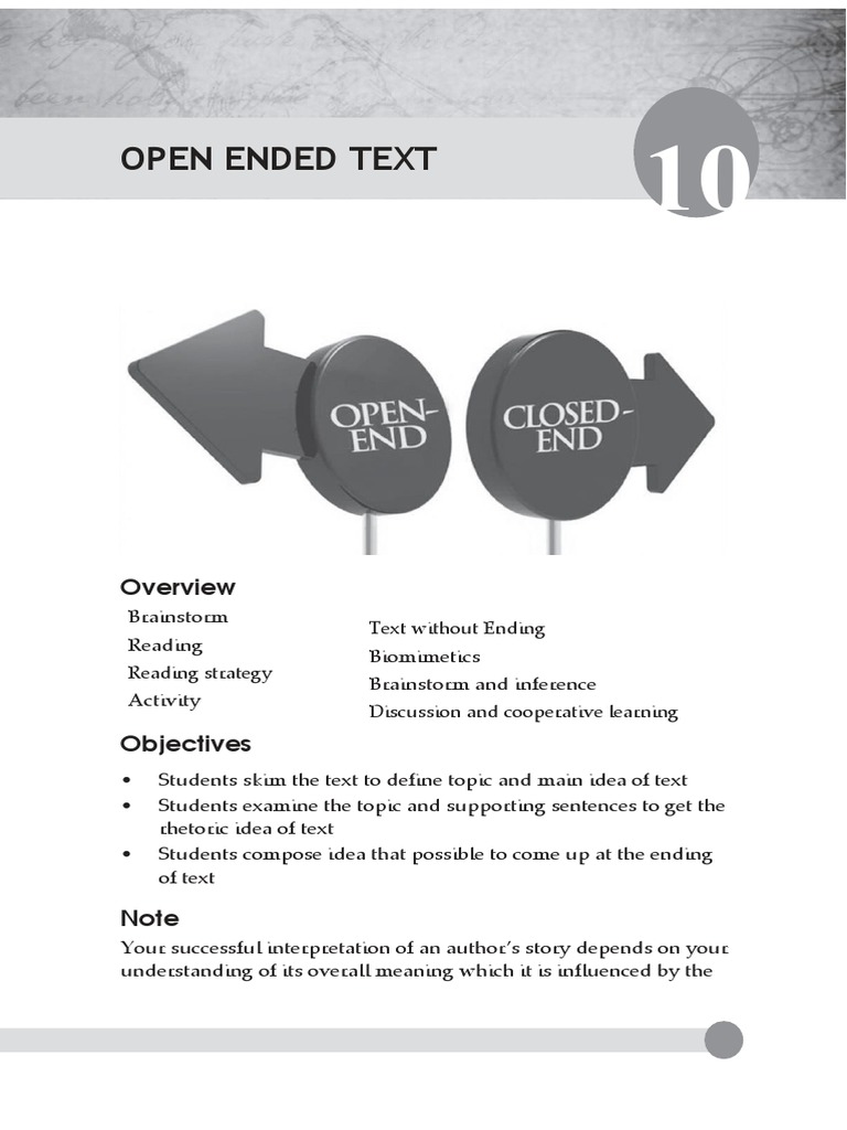 Bab 10 Open Ended Text | PDF | Rhetoric