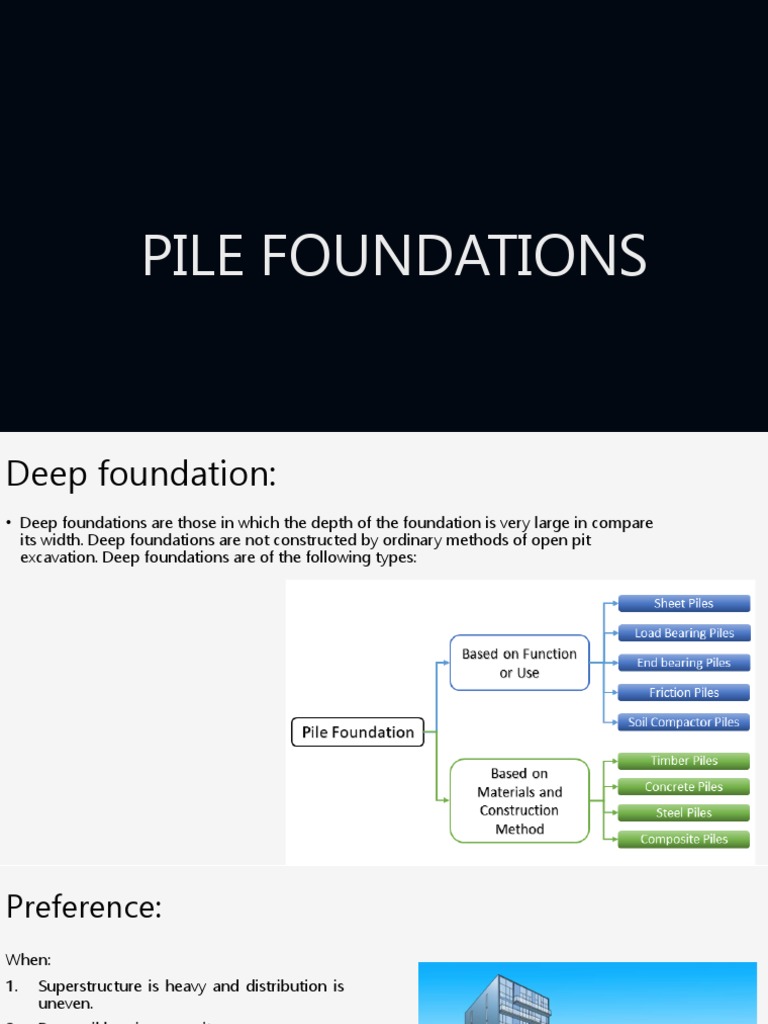Pile Foundation | PDF | Deep Foundation | Foundation (Engineering)