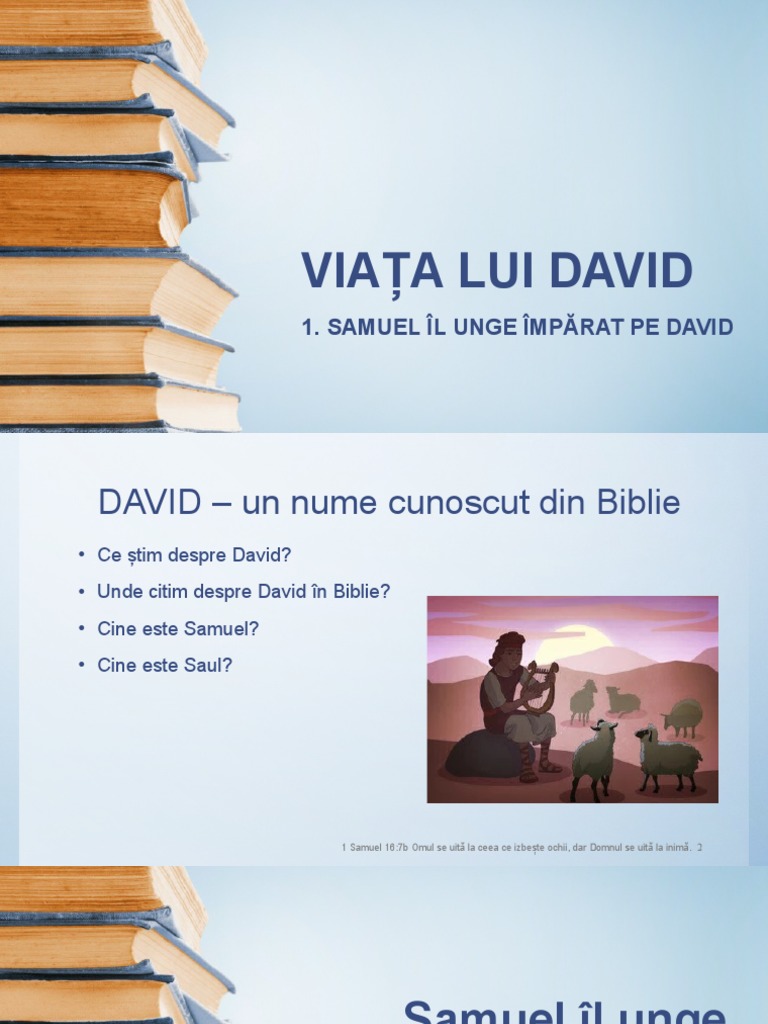 Viata Lui David Samuel Il Unge Imparat | PDF