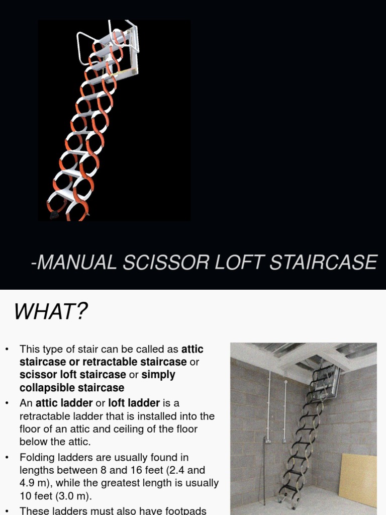 Manual Scissor Loft Staircase-1 | PDF | Stairs | Civil Engineering