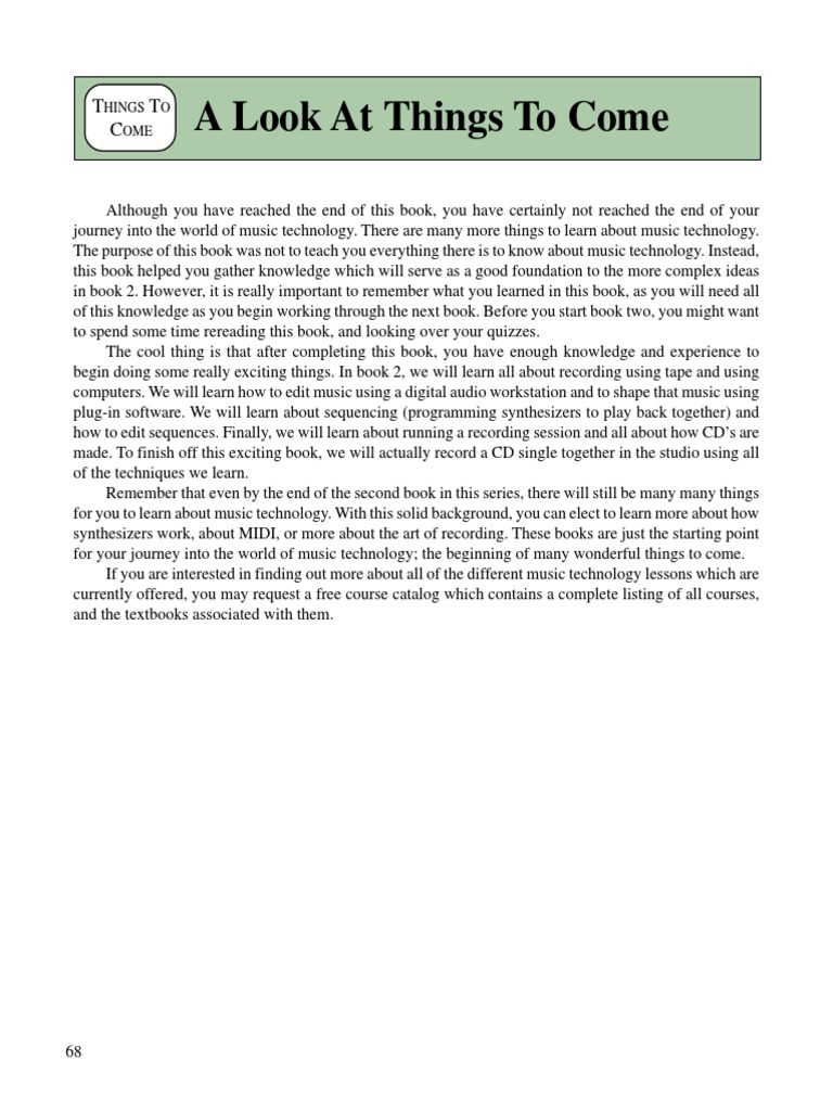 13 Things To Come | PDF