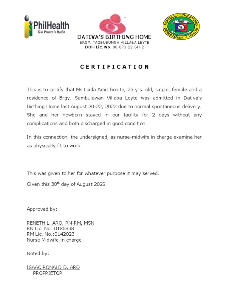 Dativa's Certification | PDF | Finance & Money Management | Law