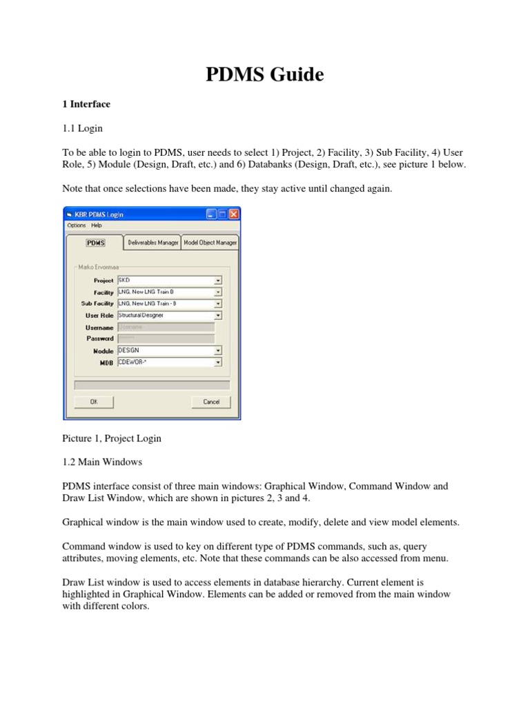 Pdms Command For New User Pdf Menu Computing Window Computing