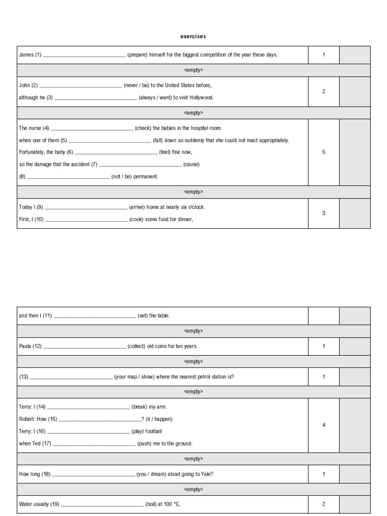 A Handy Exercise Book To Practise English Verb Tenses | PDF