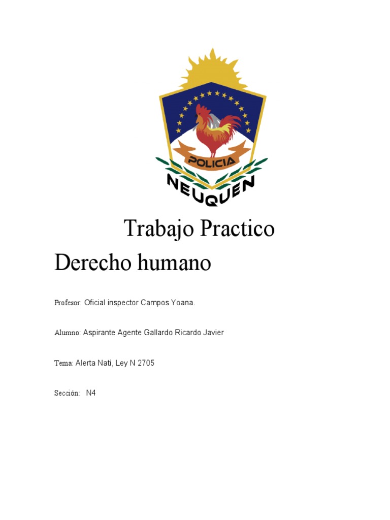 Alerta Nati y Ley 2705: Contexto y Función | PDF | Policía | Justicia
