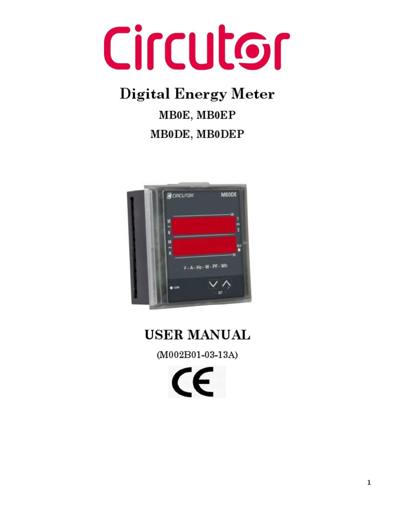 Circutor Energy Meter Manual | PDF | Electrical Wiring | Computer Engineering