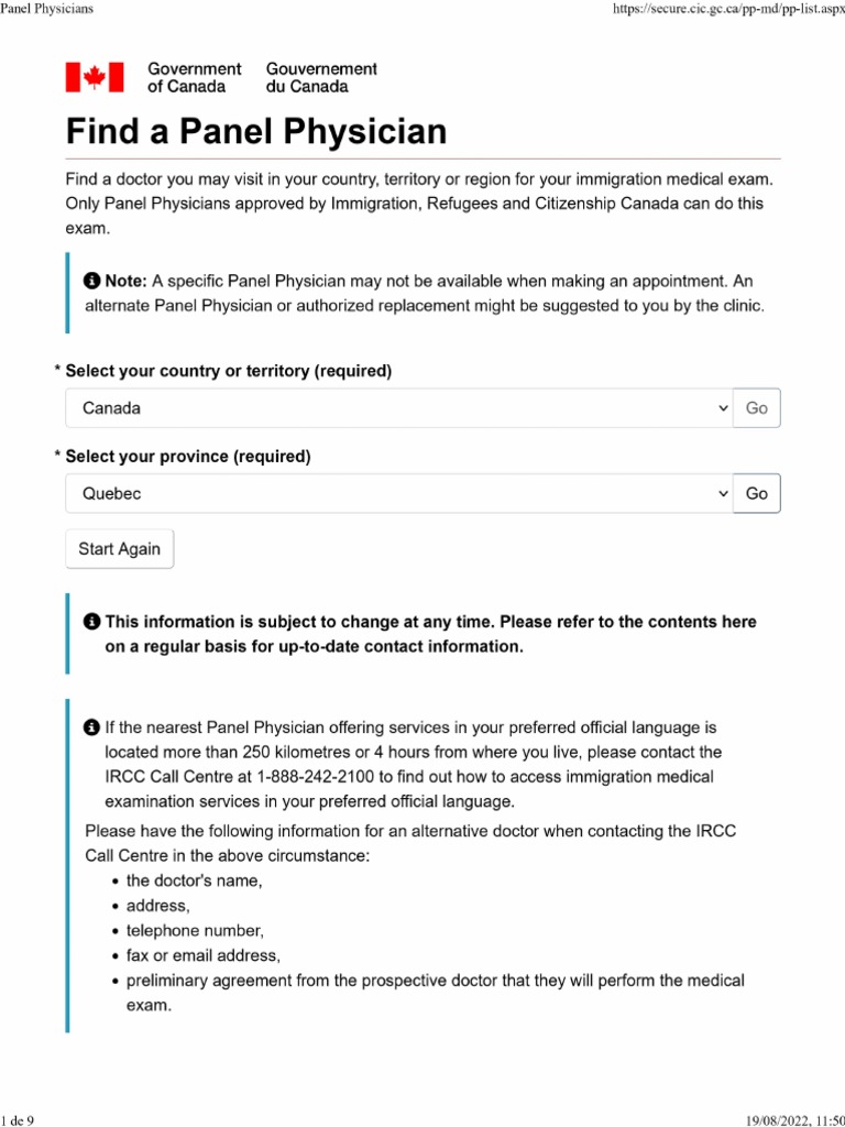 Find A Panel Physician Quebec | PDF | Human Communication | Linguistics
