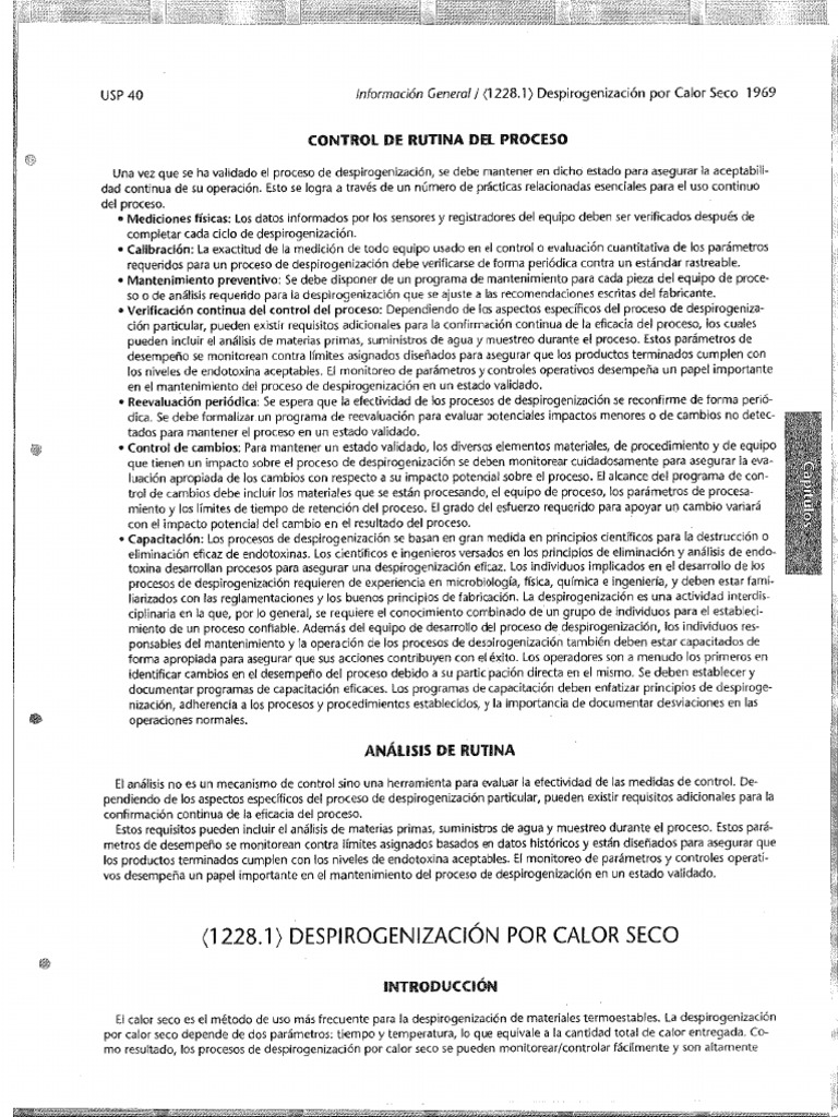 1228-1 USP Despirogenizción | PDF