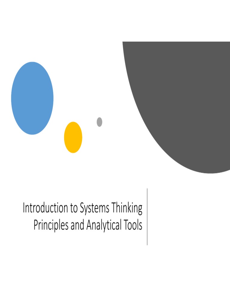 Introduction To Systems Thinking Tools - Eng | PDF | System | Systems Theory