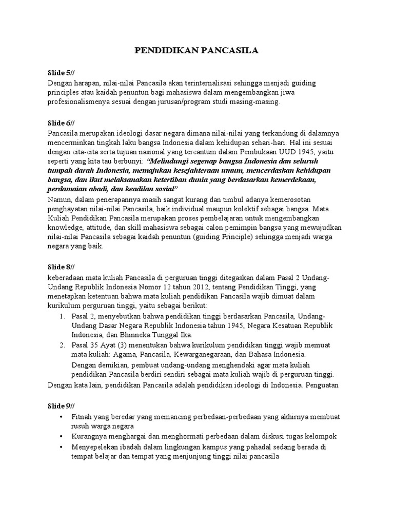Pendidikan Pancasila PPT KEL 1 | PDF