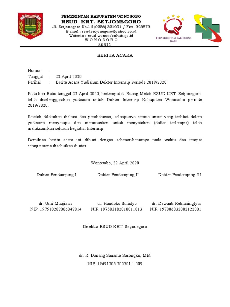 Berita Acara Yudisium | PDF