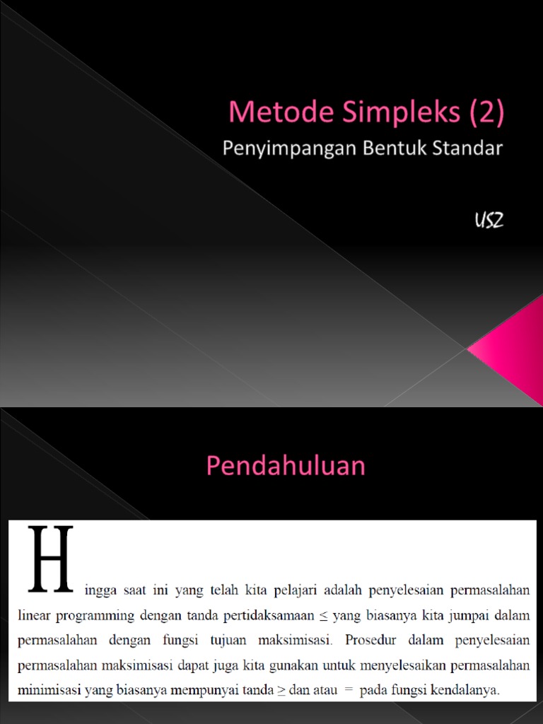 Metode Simpleks (2) - Revisi 031018 | PDF