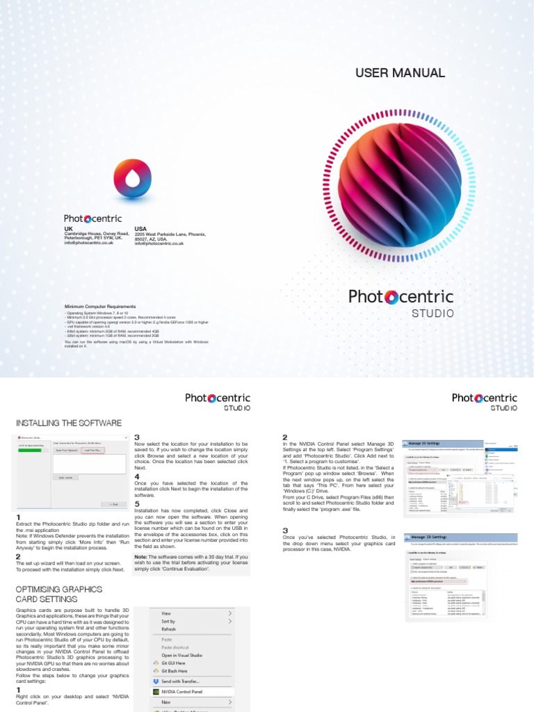 Photocentric Studio User Manual V1.0.3.4 | PDF | 3 D Computer Graphics ...