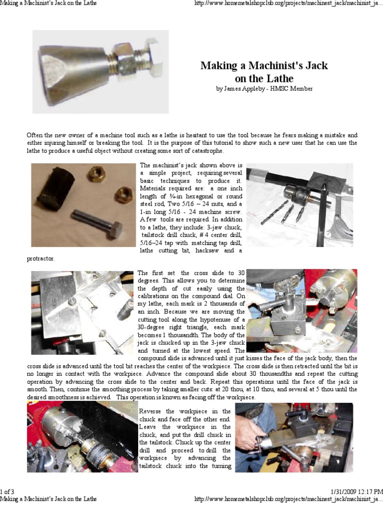 Machinists Screw Jack | Drill | Screw