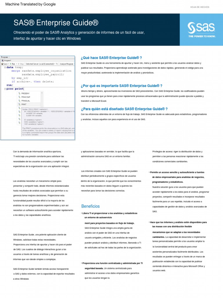 Sas Enterprise Guide 101431 | PDF | Usuario (informática) | Interfaces gráficas de usuario