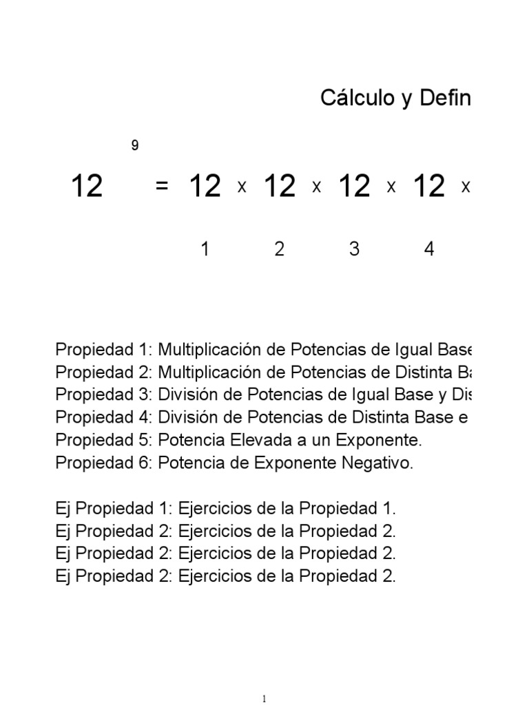 Generador de Ejercicios de Potencias | PDF | Exponenciación | Multiplicación